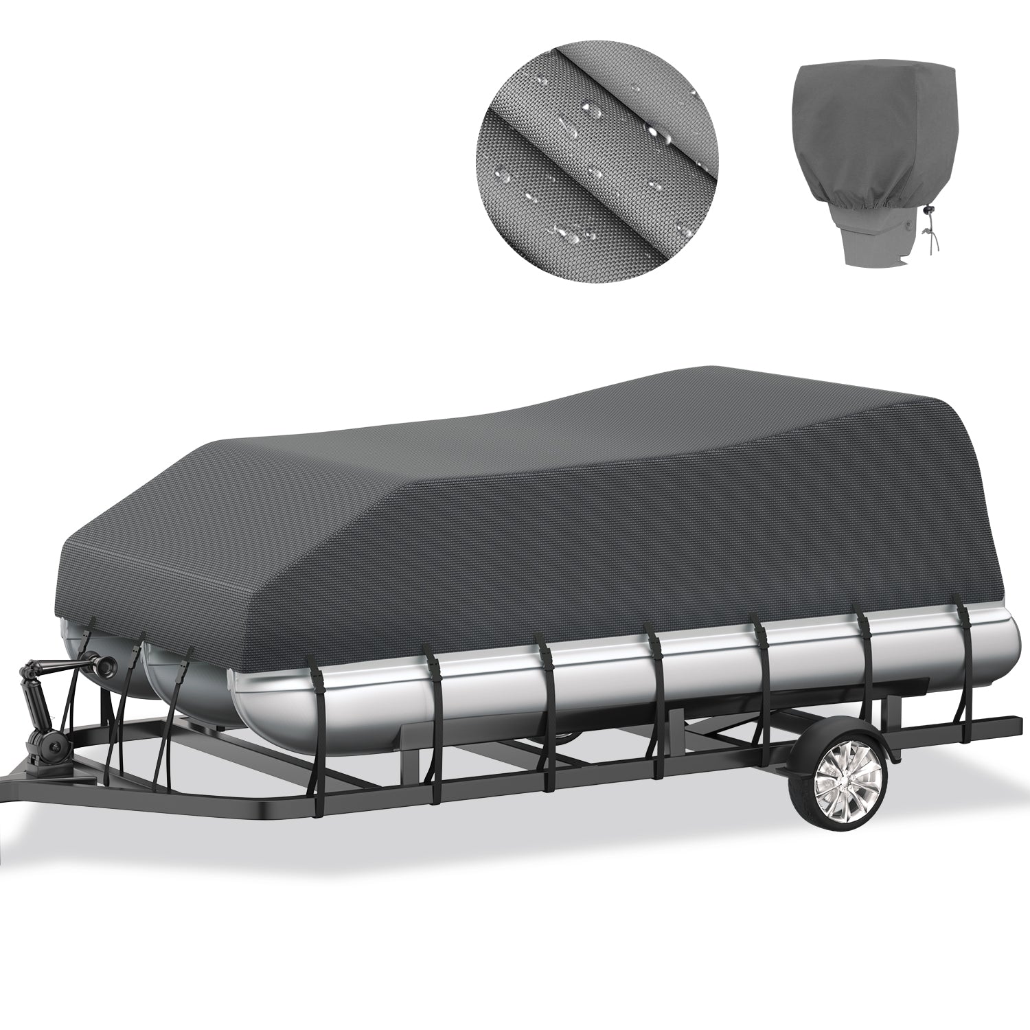 VINPATIO Pontoon Boat Cover, Fits for 20ft - 28ft Pontoon Boat, 100% W